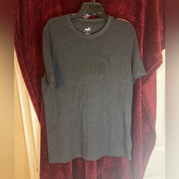 Puma | Shirts | Puma Keeps You Dry Plain Black Logo Across Chest Short ...